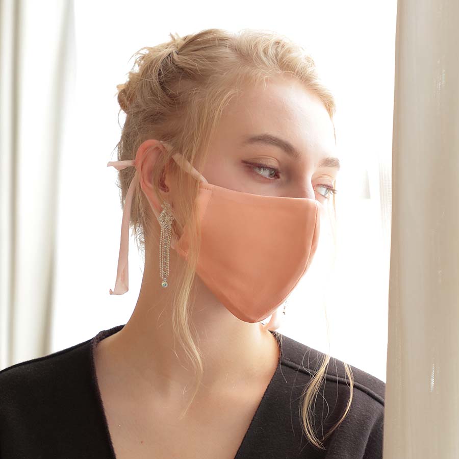 【Original Face Mask of Japanese made Silk – 5 pieces set】 Silk Mask wi ...